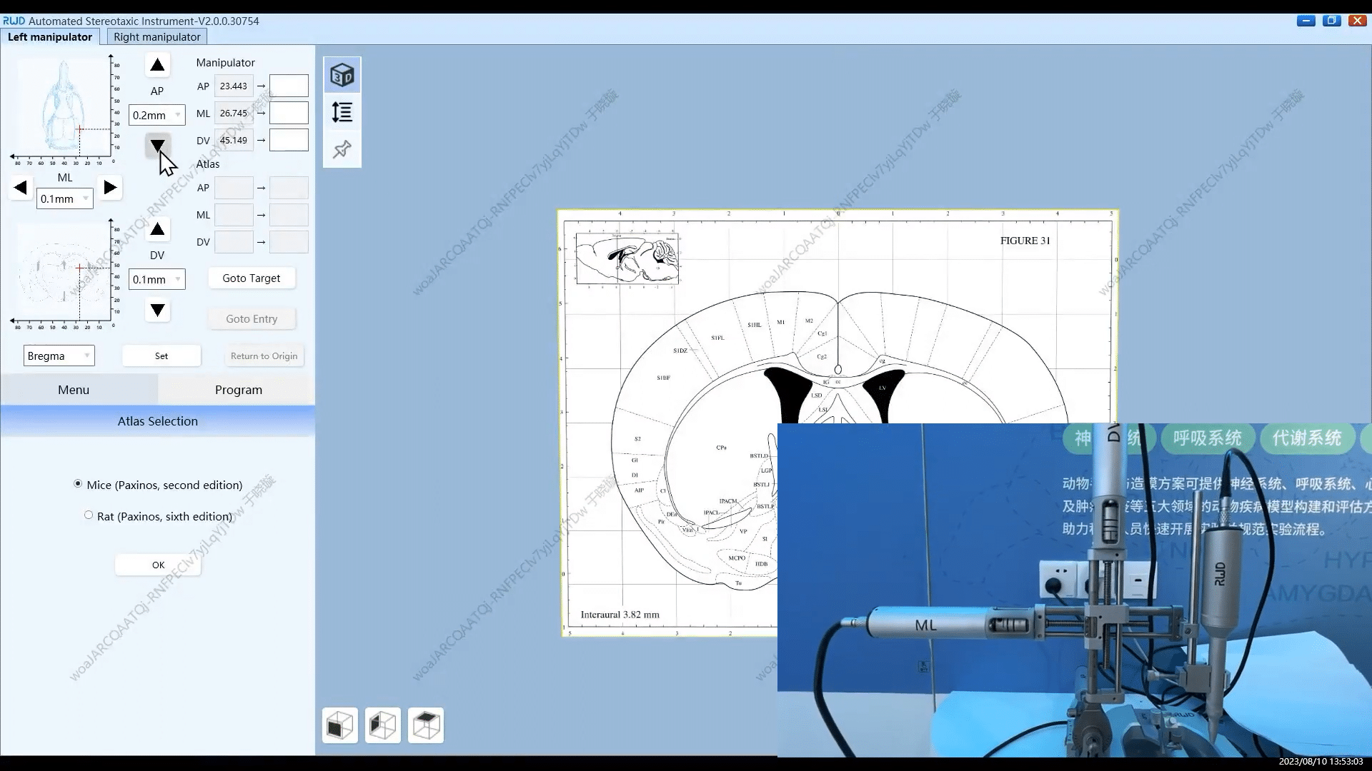 Automated stereotaxic instrument operation video - RWD Life Science